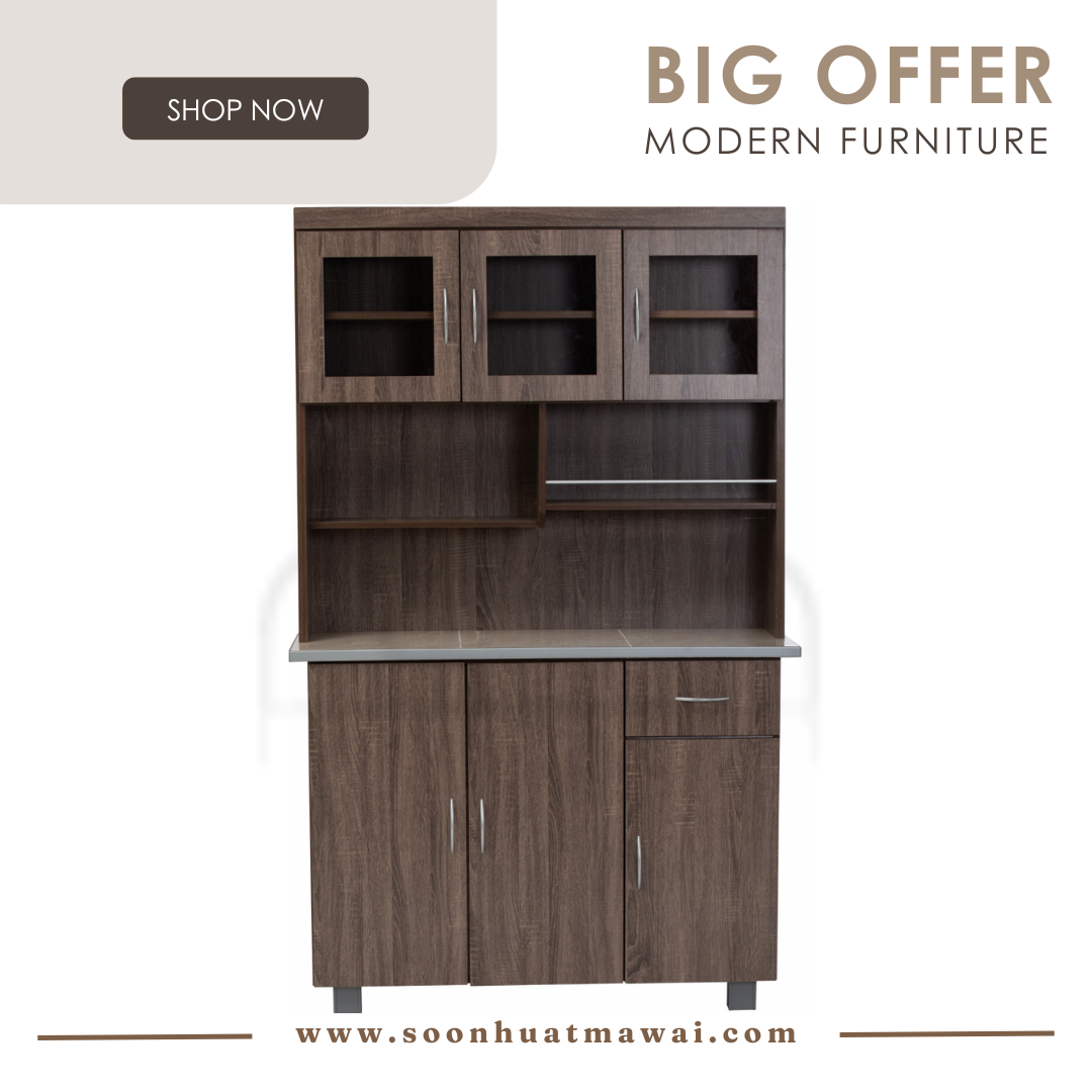 FREY KITCHEN CABINET SONOMA DARK 1.2M - Soon Huat Furniture